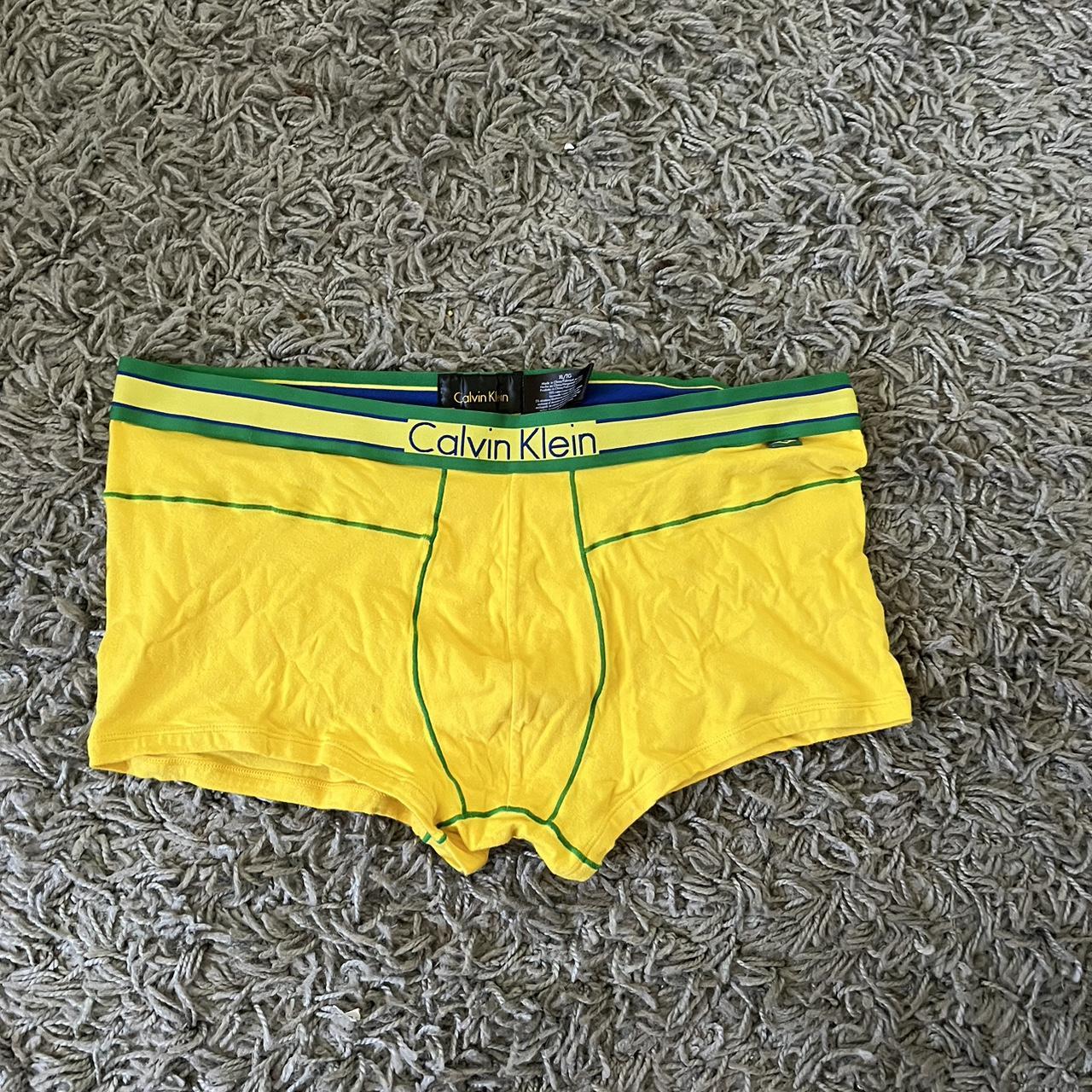 mens Calvin kelin BRASIL Brazil yellow and green... - Depop
