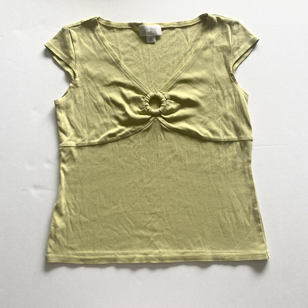 2000s green Ann Taylor loft shirt, size medium. Cute... - Depop