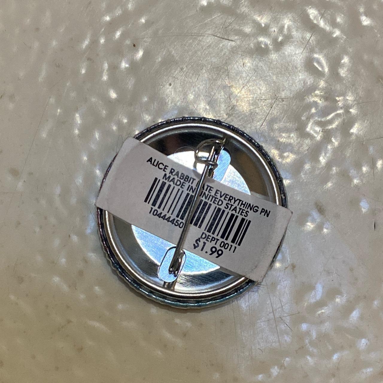 Alice in Wonderland - white rabbit pin back button -... - Depop