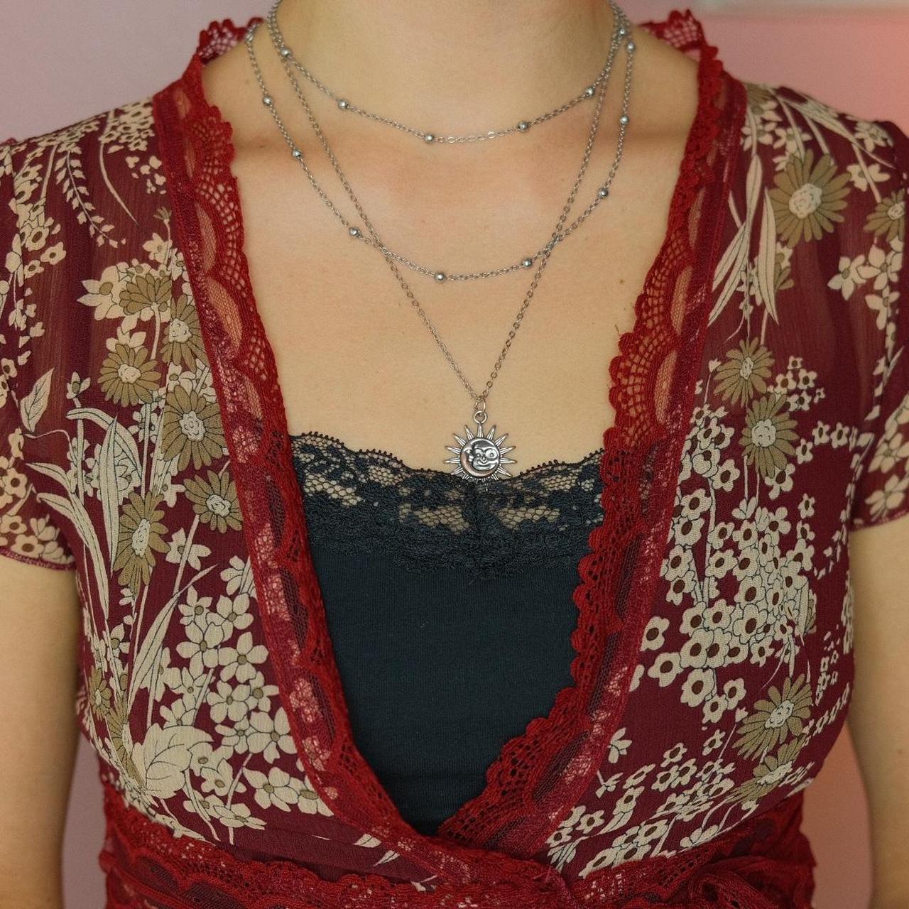 Early 2000s wrap blouse Dainty sheer fabric Lace... - Depop