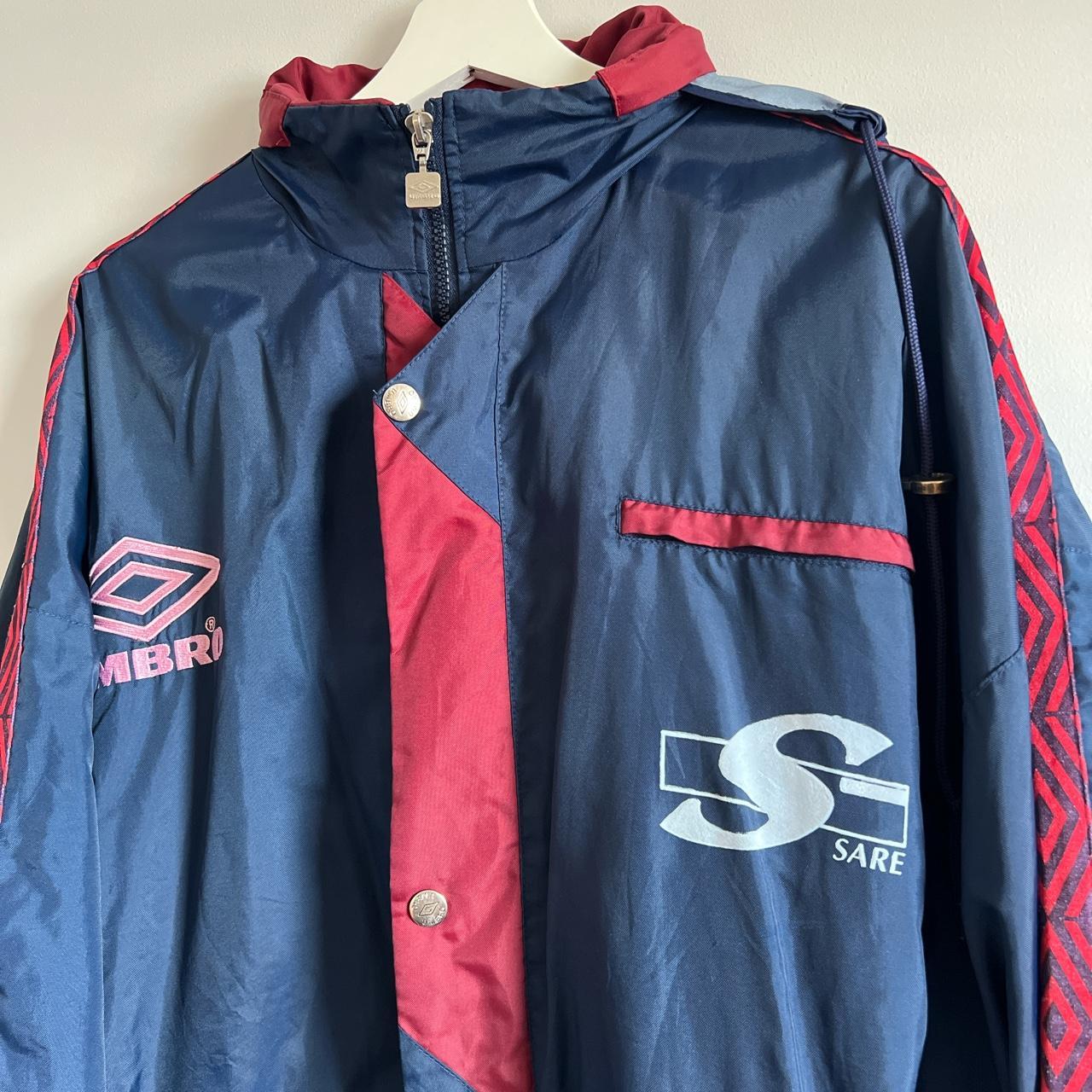 RETRO UMBRO COAT 90S RETRO FOOTBALL JACKET TWO... - Depop