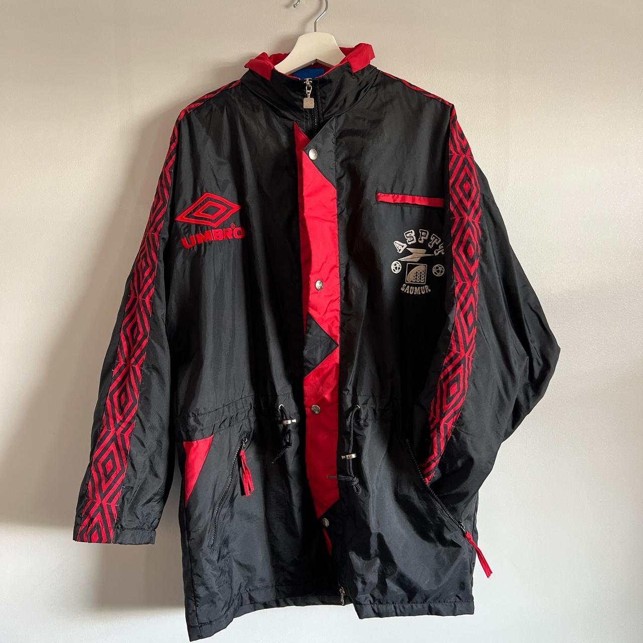 RETRO UMBRO COAT 90S RETRO FOOTBALL JACKET TWO... - Depop