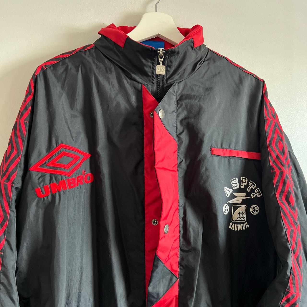 RETRO UMBRO COAT 90S RETRO FOOTBALL JACKET TWO... - Depop