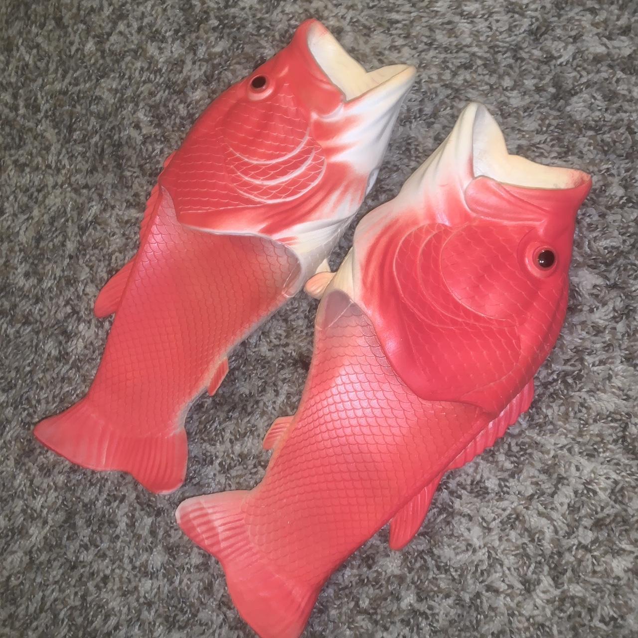 Interesting fish slippers (wtf) Clean condition... - Depop