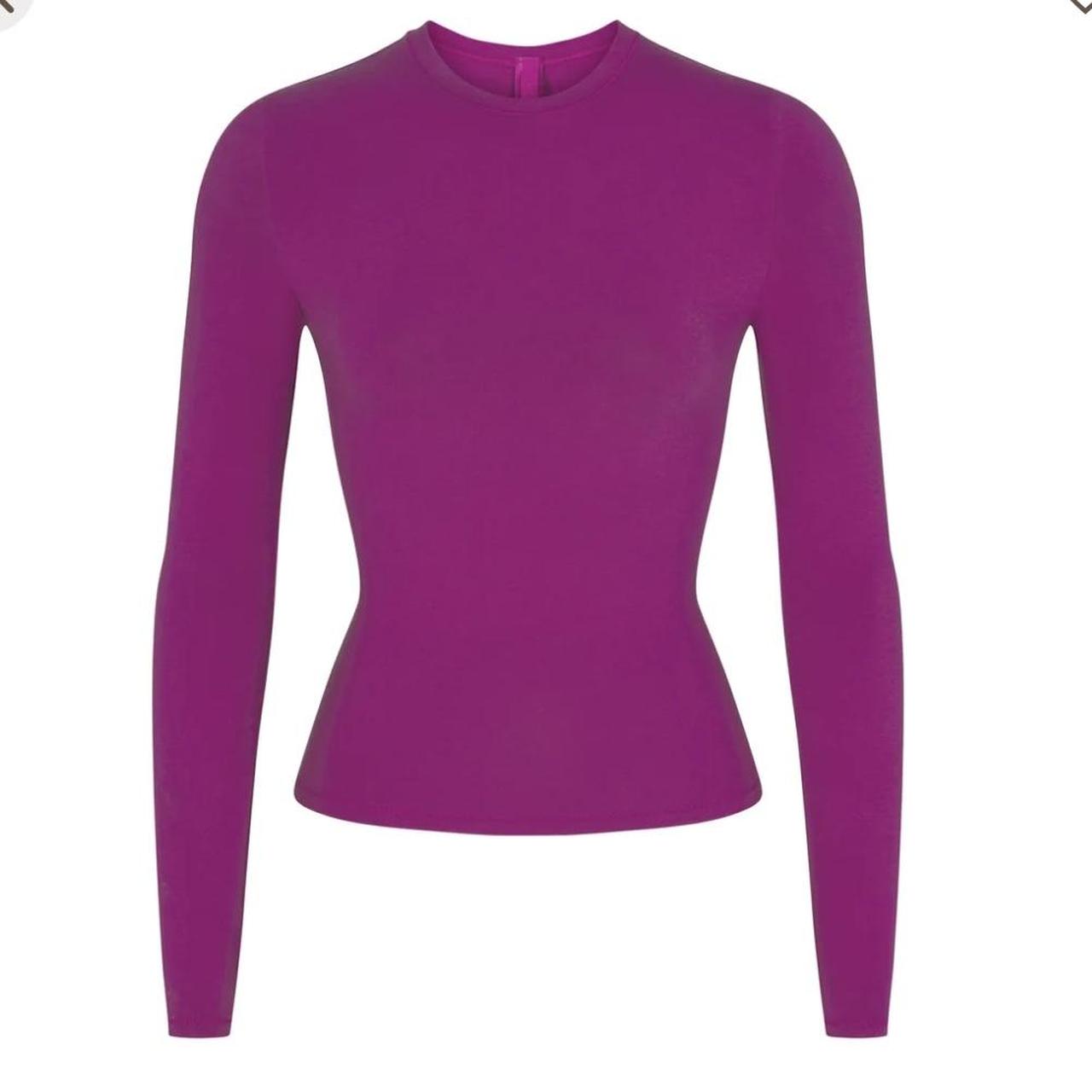 Skims Cotton Jersey Long Sleeve in color Lollipop.... - Depop