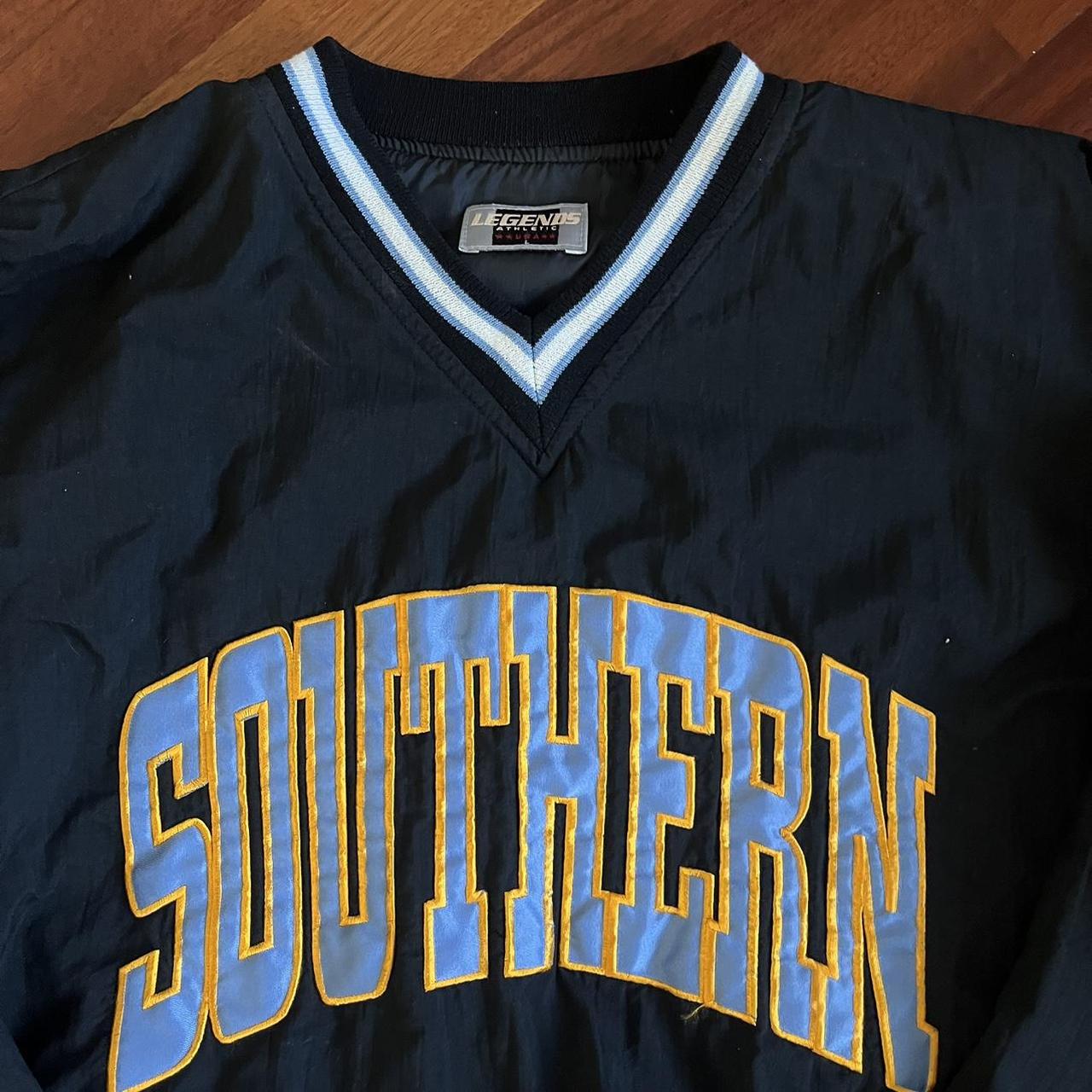 Varsity style sweatshirt. Size large. Material is... - Depop