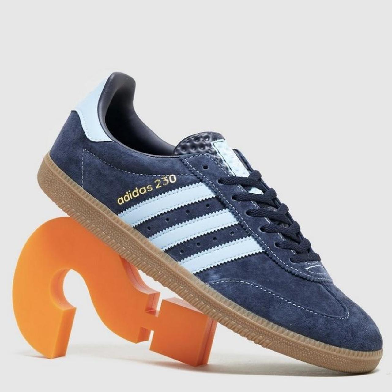Navy blue adidas 230 (size special) similar shape to... | Depop