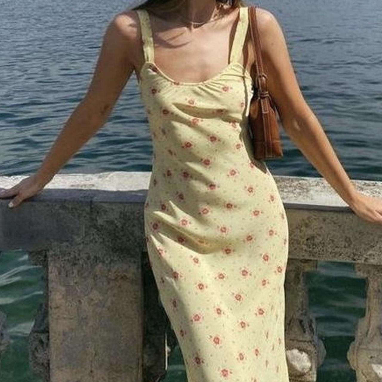 Realisation Par The Allegra yellow floral dress... - Depop