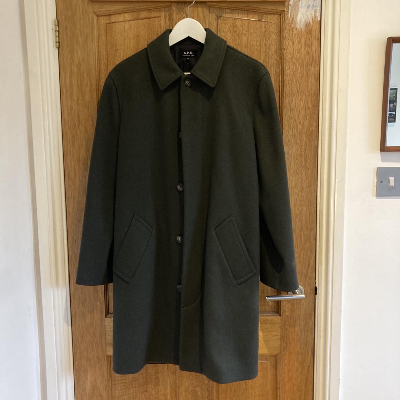 APC Coat Wool Dark Grey XS - Depop