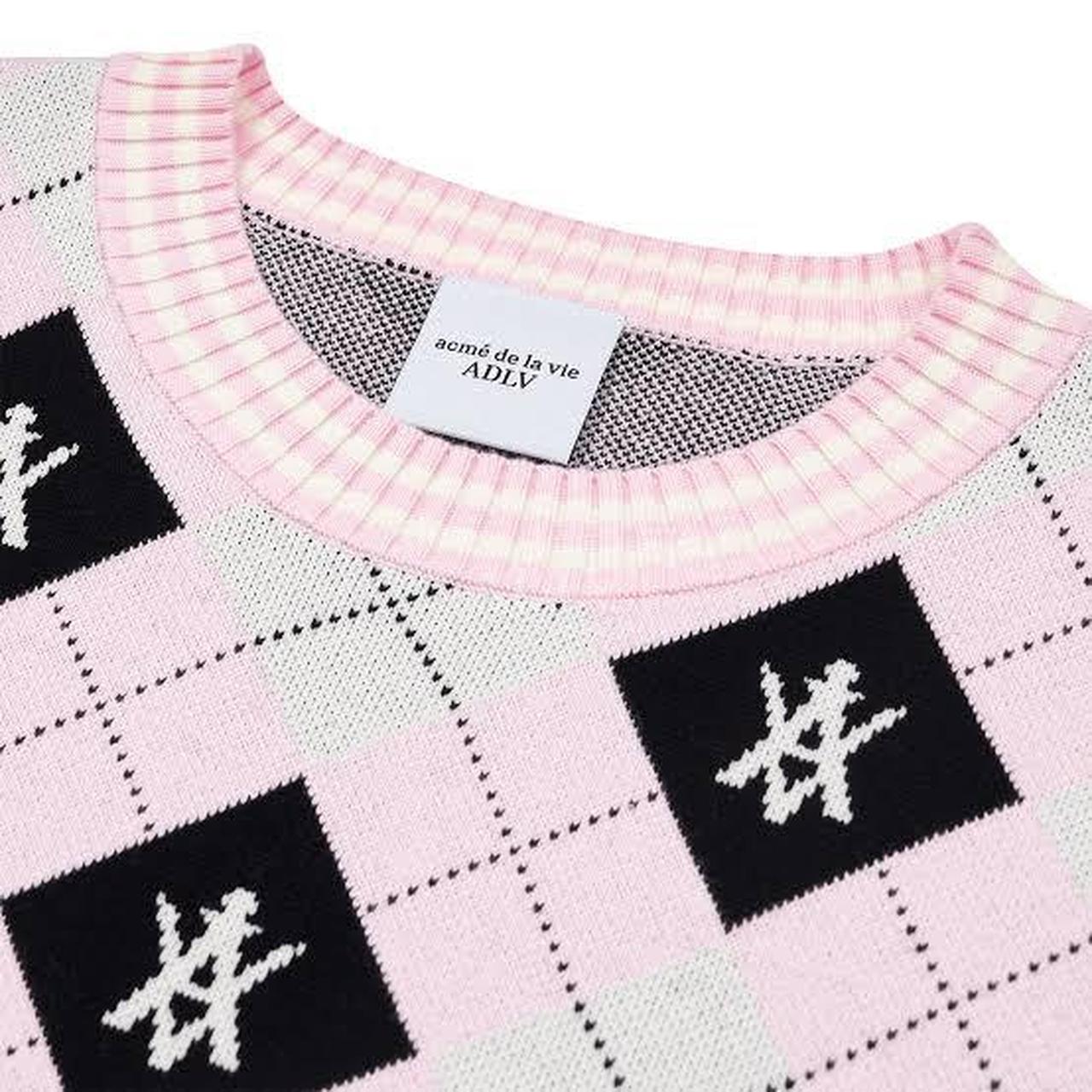 ADLV X LISA - Argyle Knit Vest (pink) 🩷 Brand new... - Depop