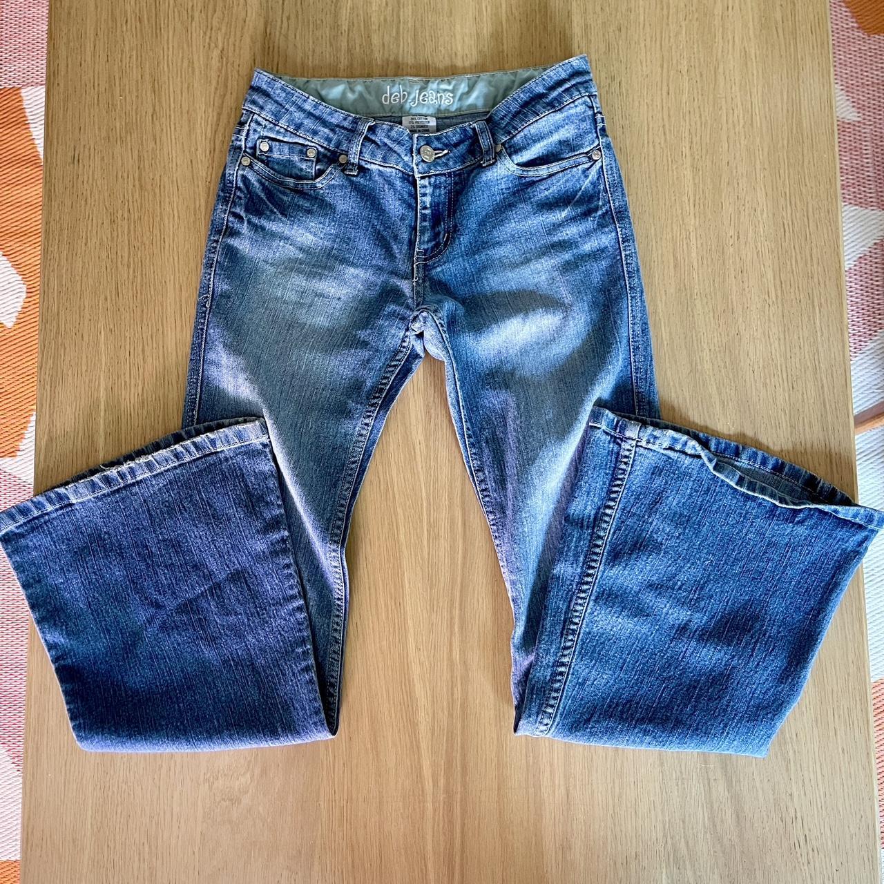 DEB y2k light was low rise/flare jeans, size 0 Flat... - Depop