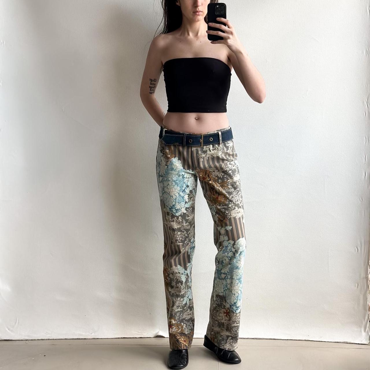 Laurel by Escada vintage 00s blue and brown/gray... | Depop