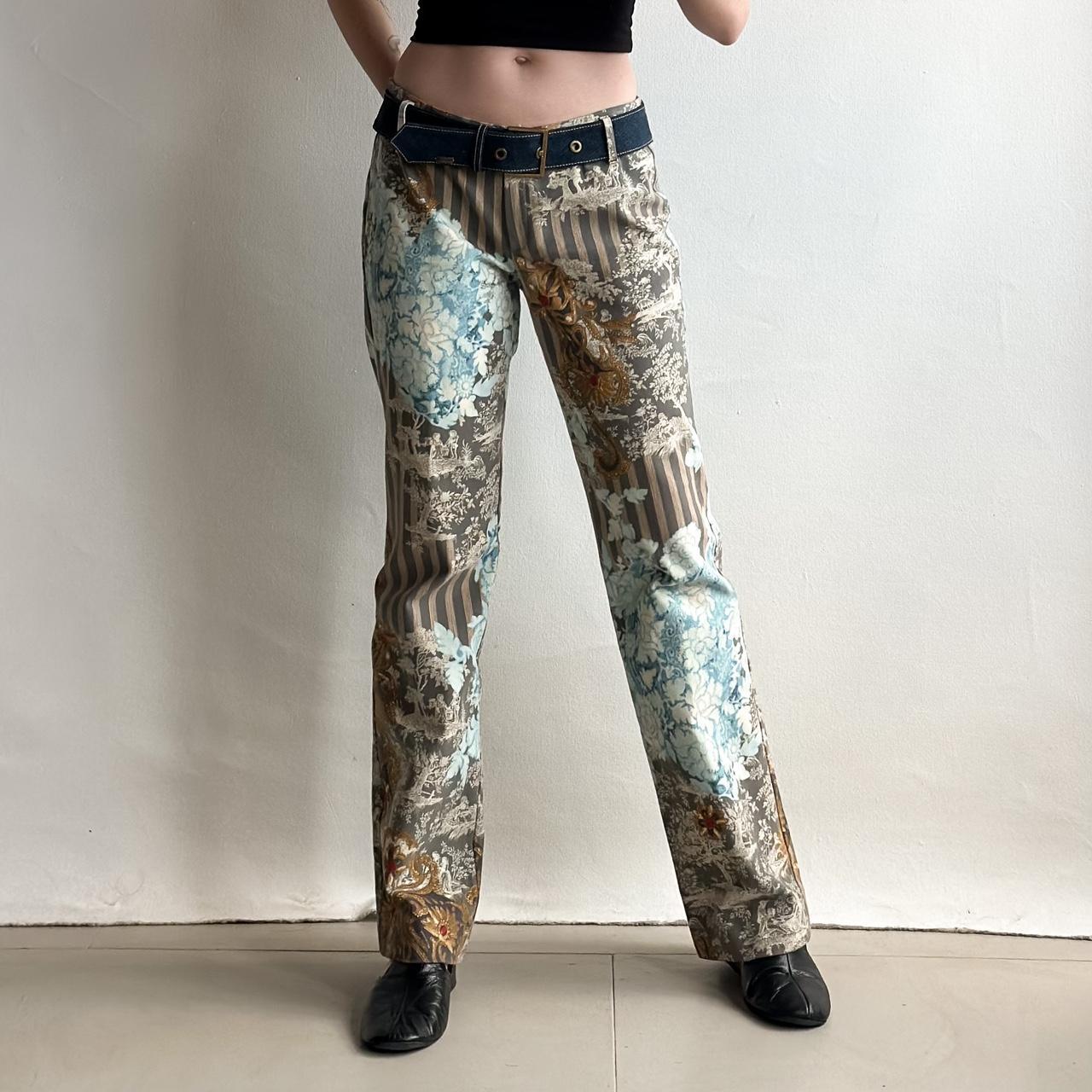 Laurel by Escada vintage 00s blue and brown/gray... | Depop