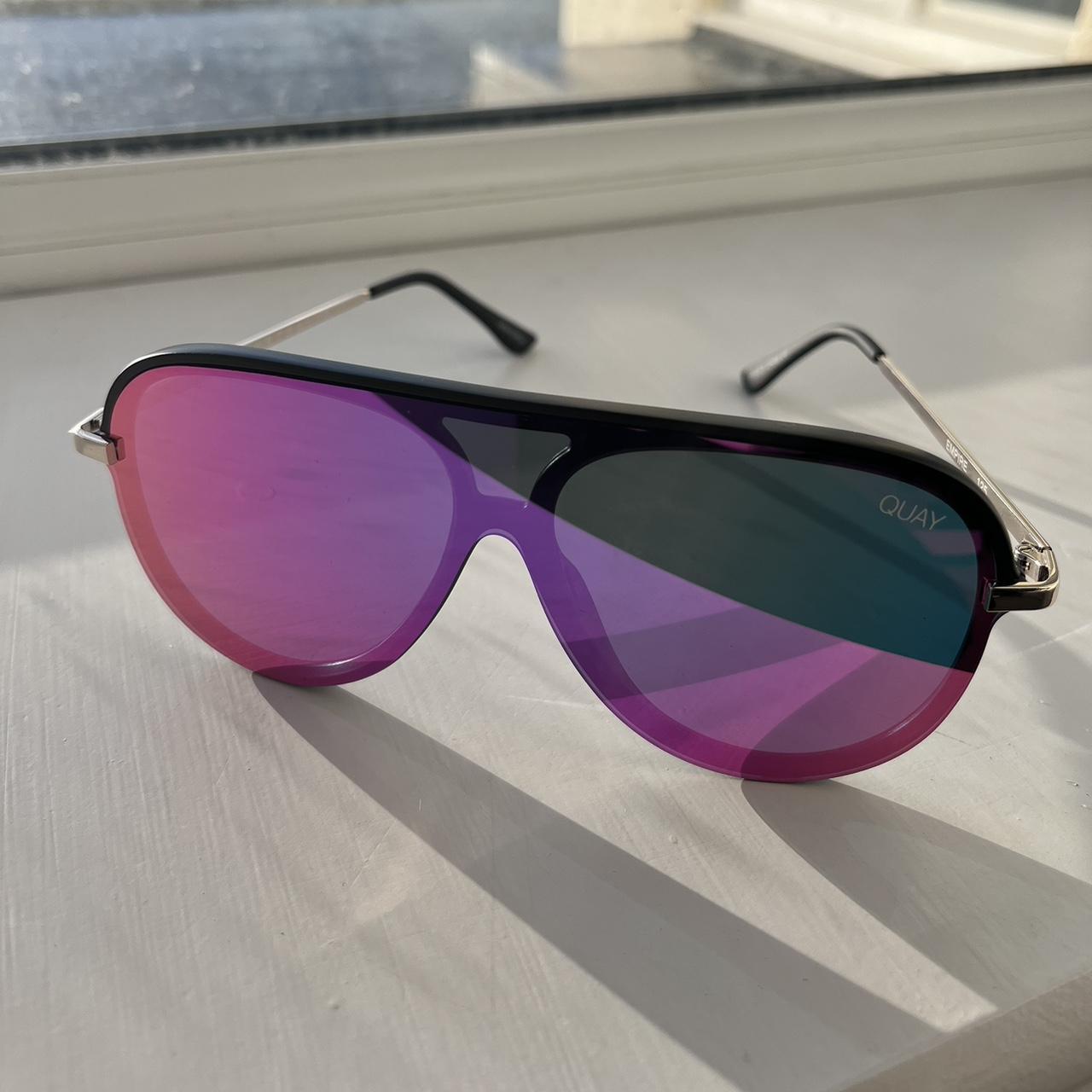 Quay Australia Womens Purple And Pink Sunglasses Depop