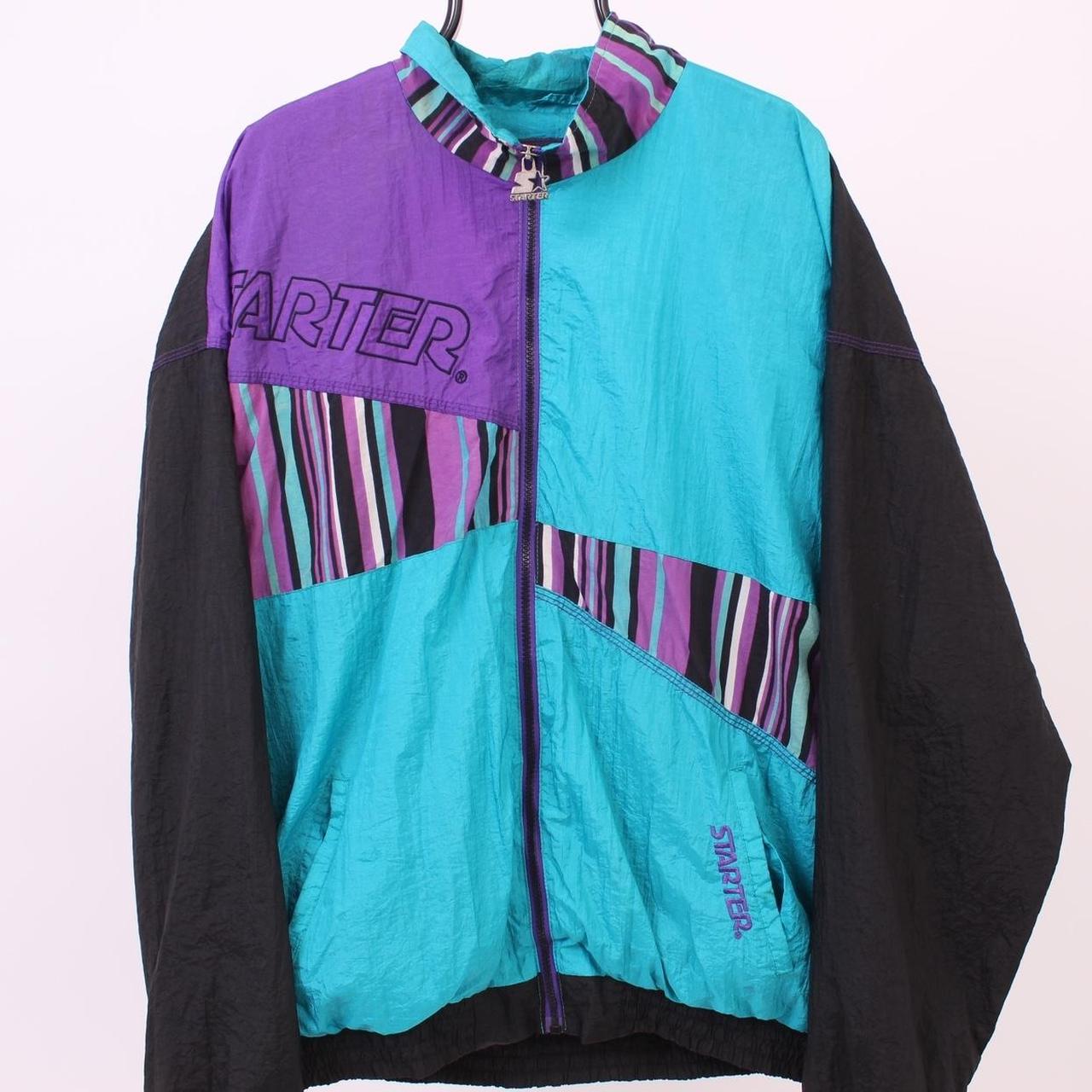 Vintage 90’ Starter shell jacket on Label: XL Pit... - Depop