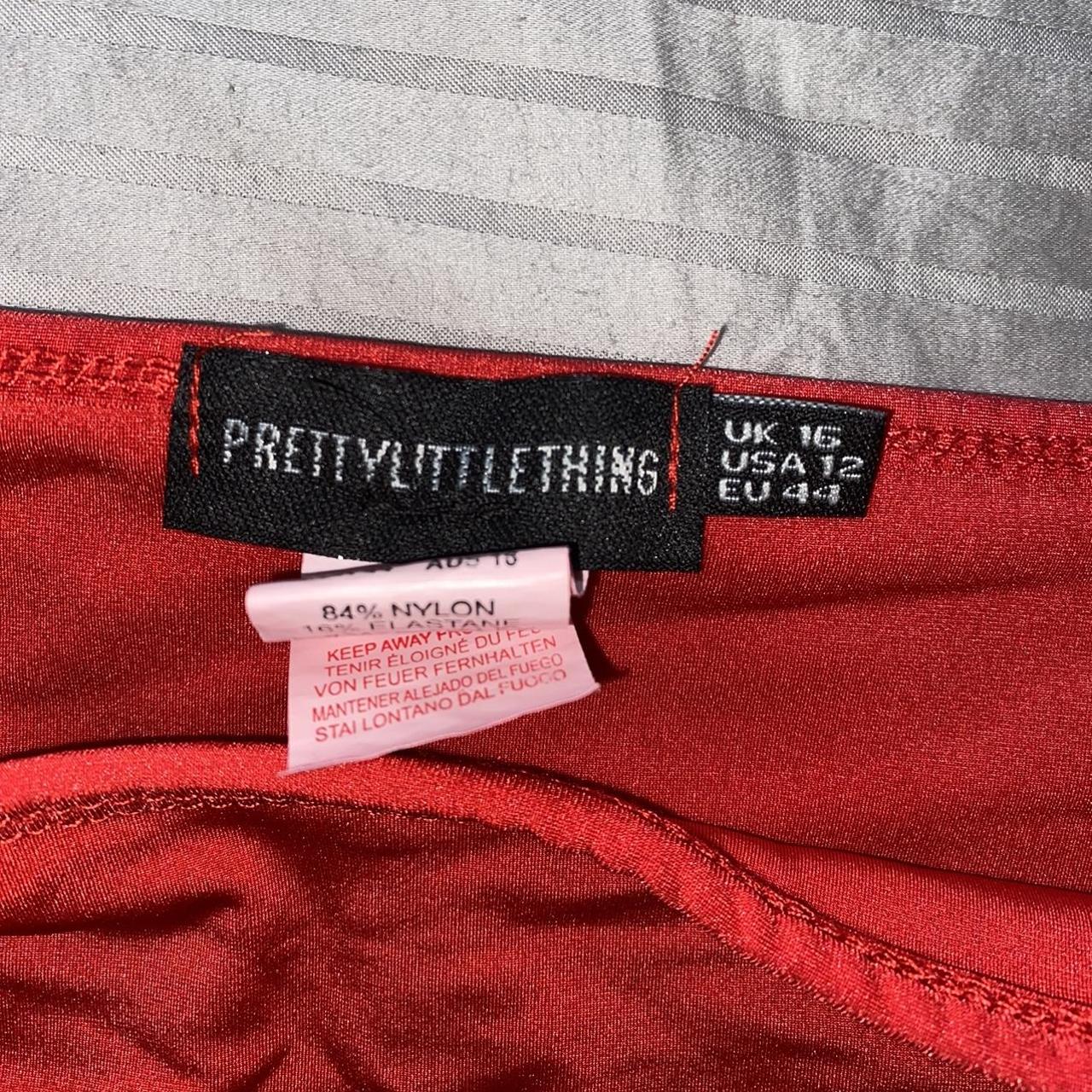 Pretty Little Thing red triangle bikini... - Depop