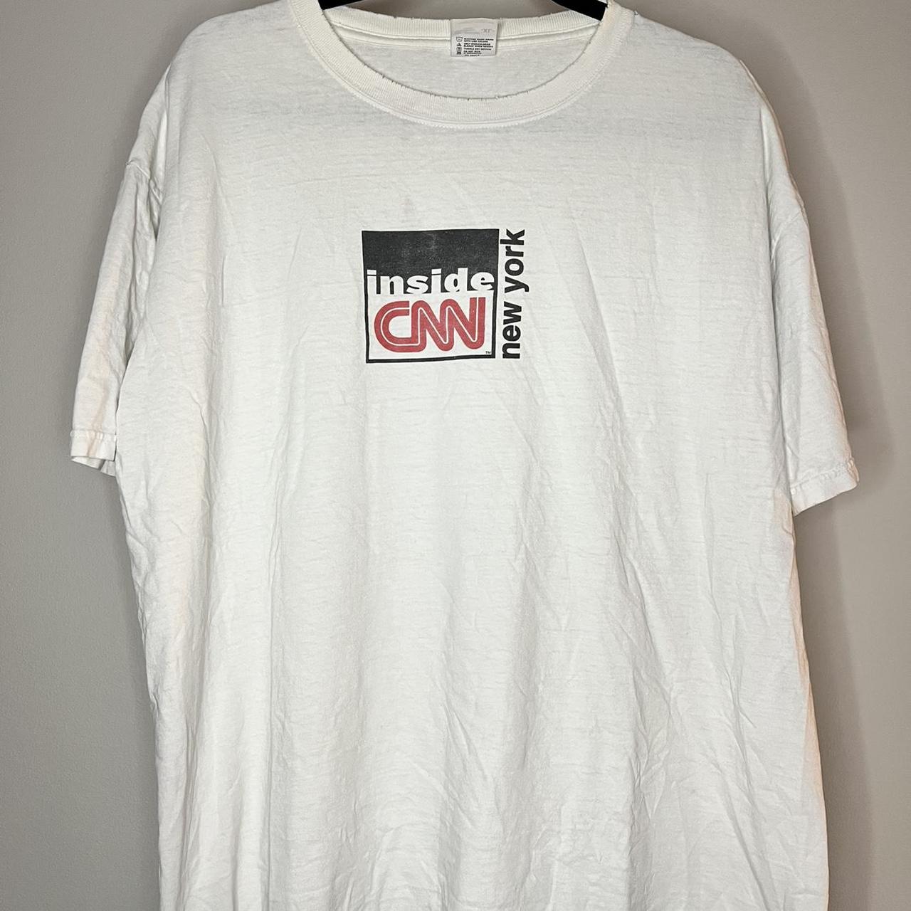Inside CNN New York Tee Anvil Tag Size... - Depop