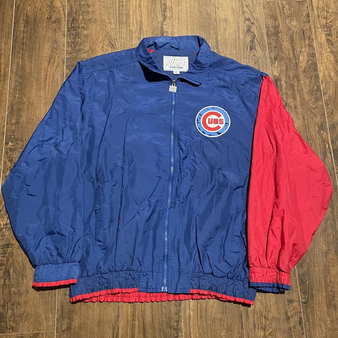 Chicago Cubs MLB Windbreaker Jacket Size XL No rips... - Depop