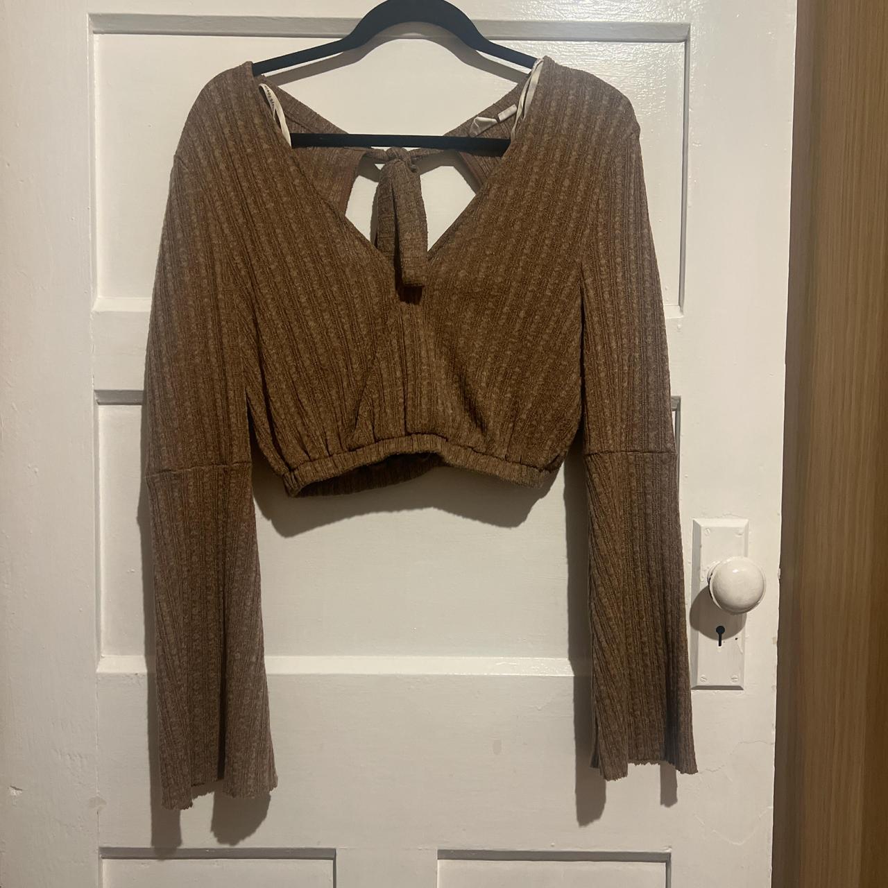 Beautiful indigo Luna STYLE top with open back and... - Depop