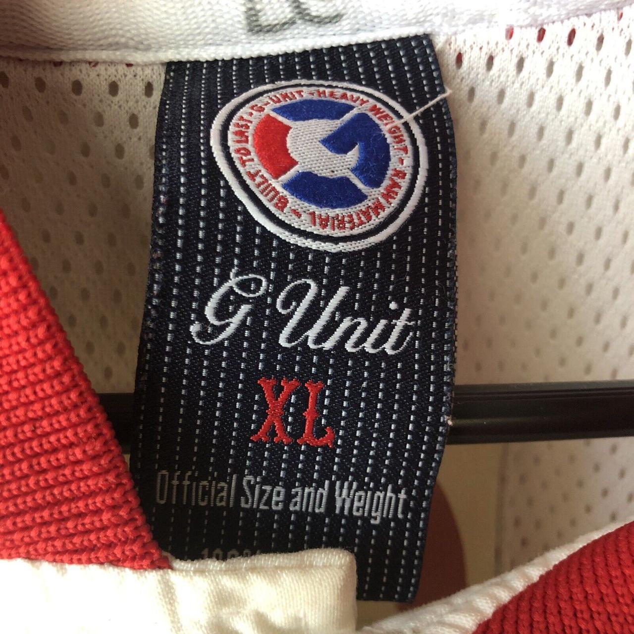 Vintage G-Unit Red White Bomber Varsity Jacket... - Depop