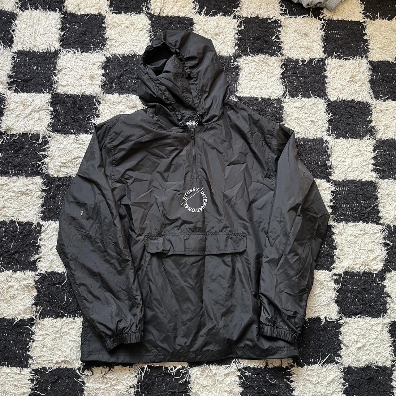 Stüssy Stussy Black Rain Anorak Windbreaker... - Depop