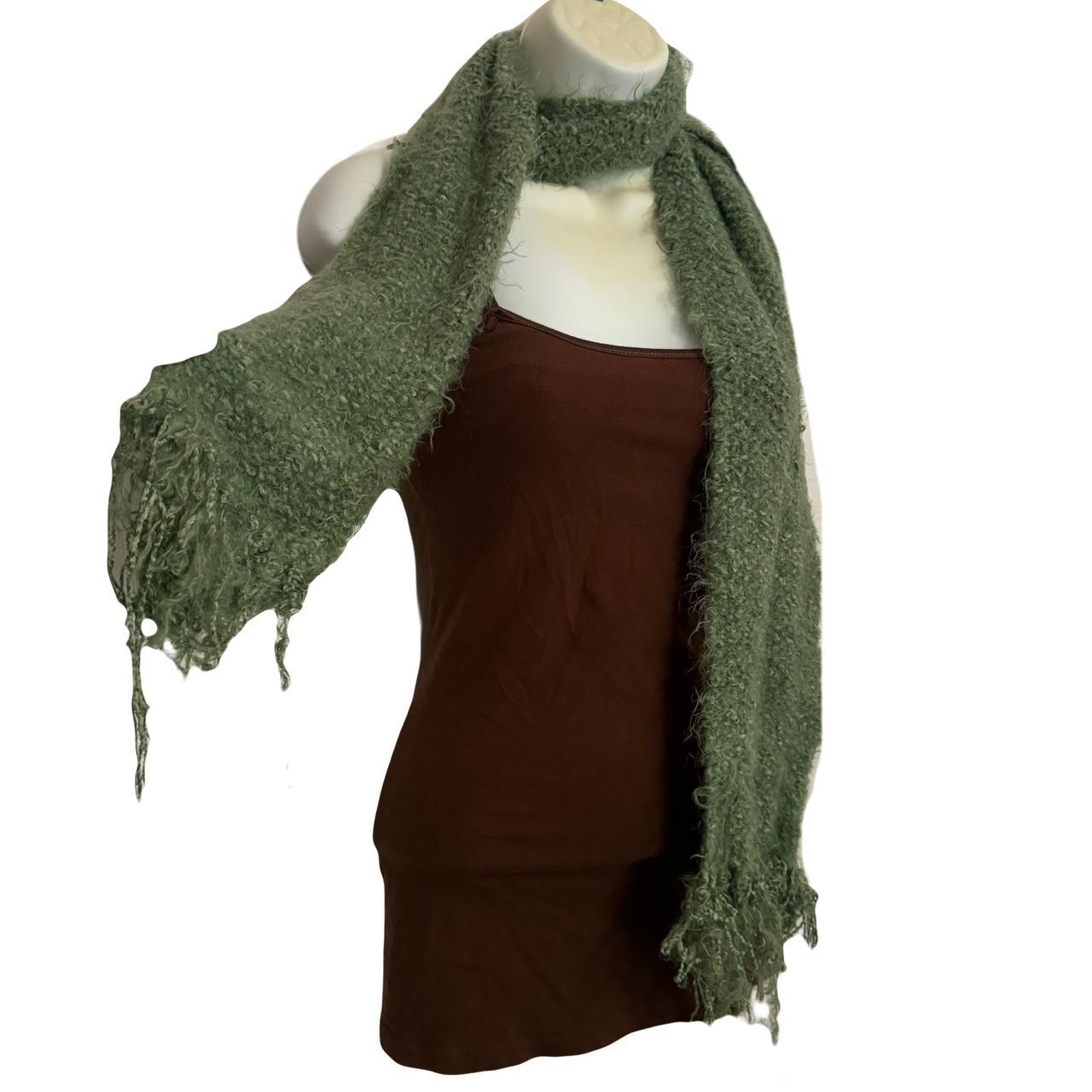 Y2K knit scarf! Perfect mossy vibe for a fairy look! - Depop