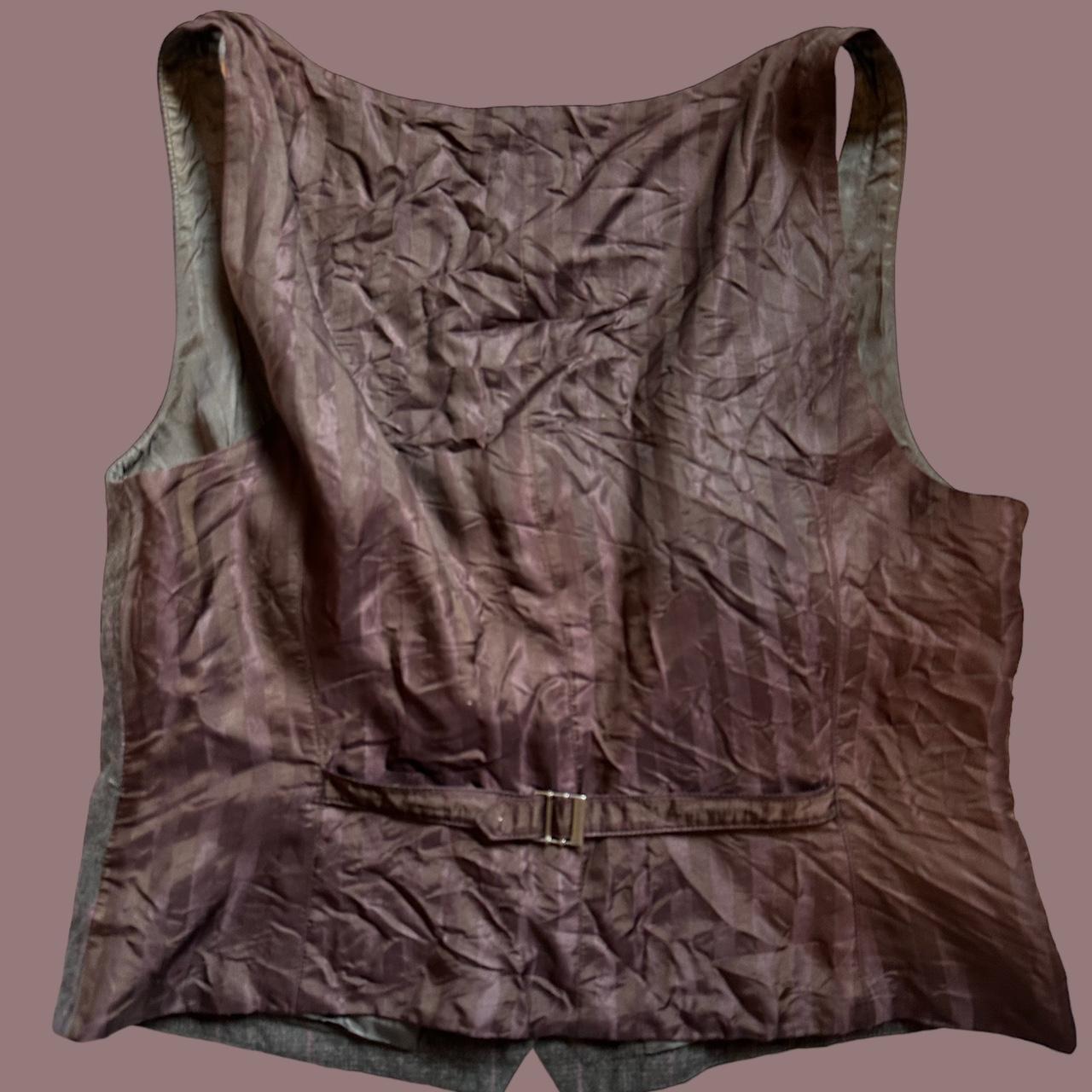 Banana Republic Button up Burgundy/Brown Vest. In... - Depop