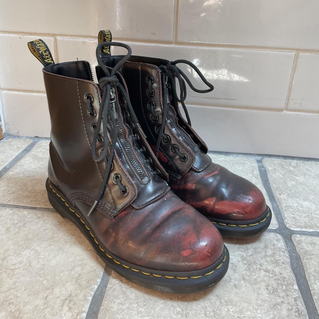 Doc marten 1460 pascal front zip Cherry... - Depop