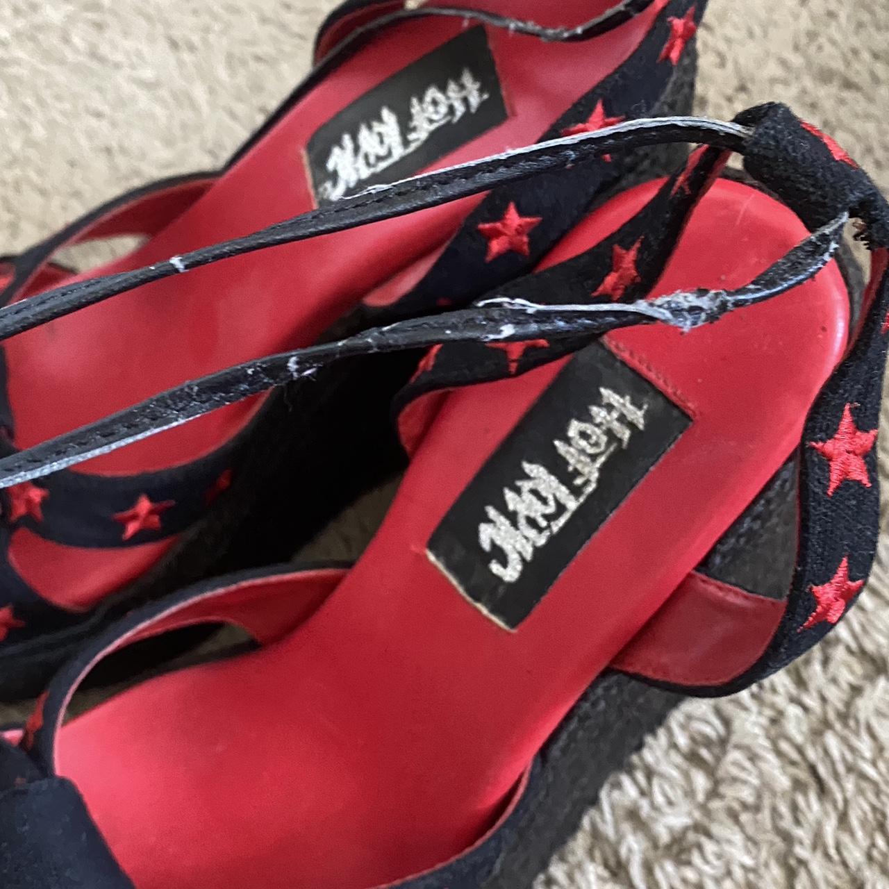 vintage hot topic black and red Mary Jane sandals... - Depop