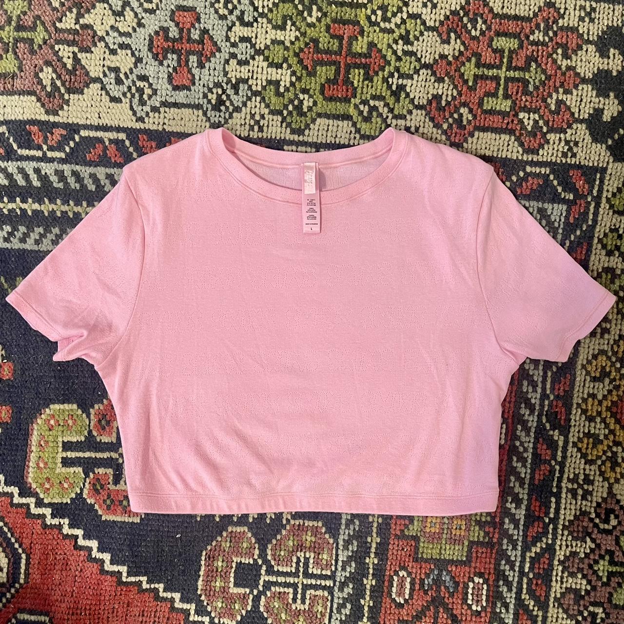 SKIMS BABY PINK POINTELLE SUPER CROPPED TOP never... - Depop