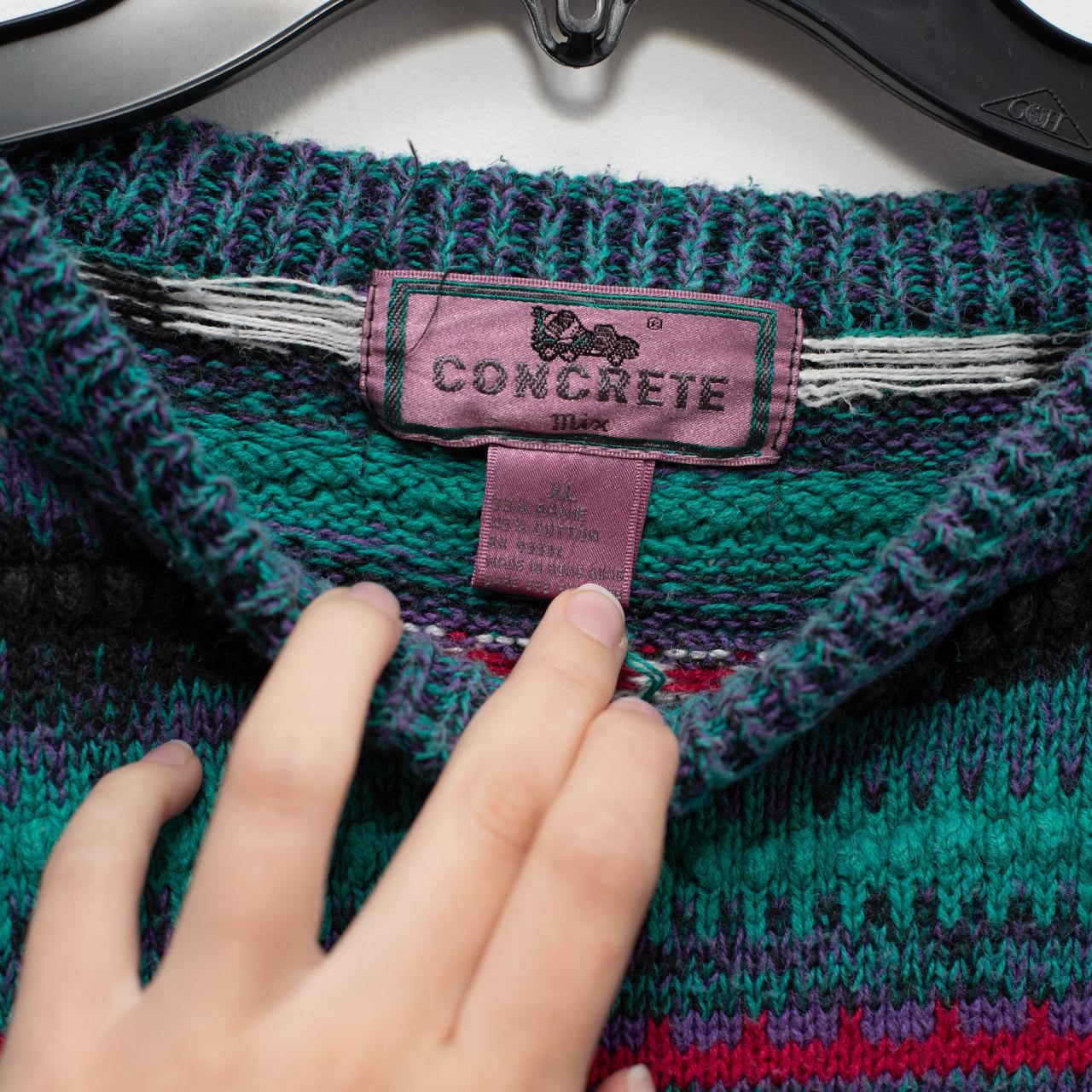 Vintage 90s Concrete Mix 3D Textured Geometric... - Depop