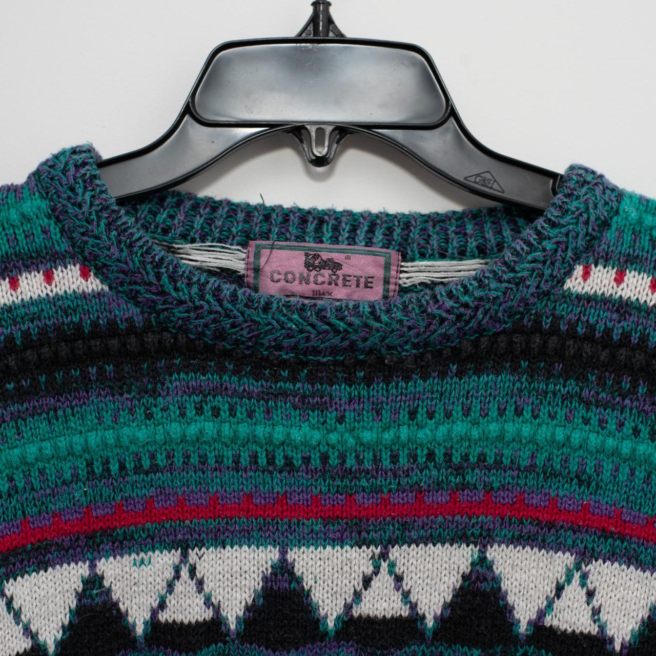 Vintage 90s Concrete Mix 3D Textured Geometric... - Depop