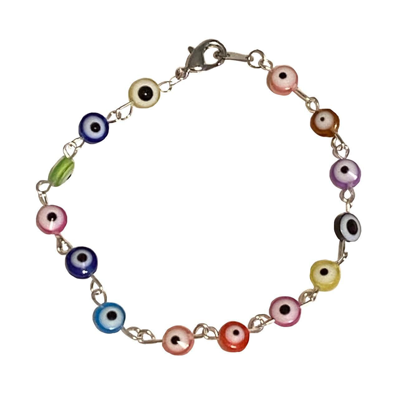 Cute colorful evil eye bracelet #evileye... - Depop