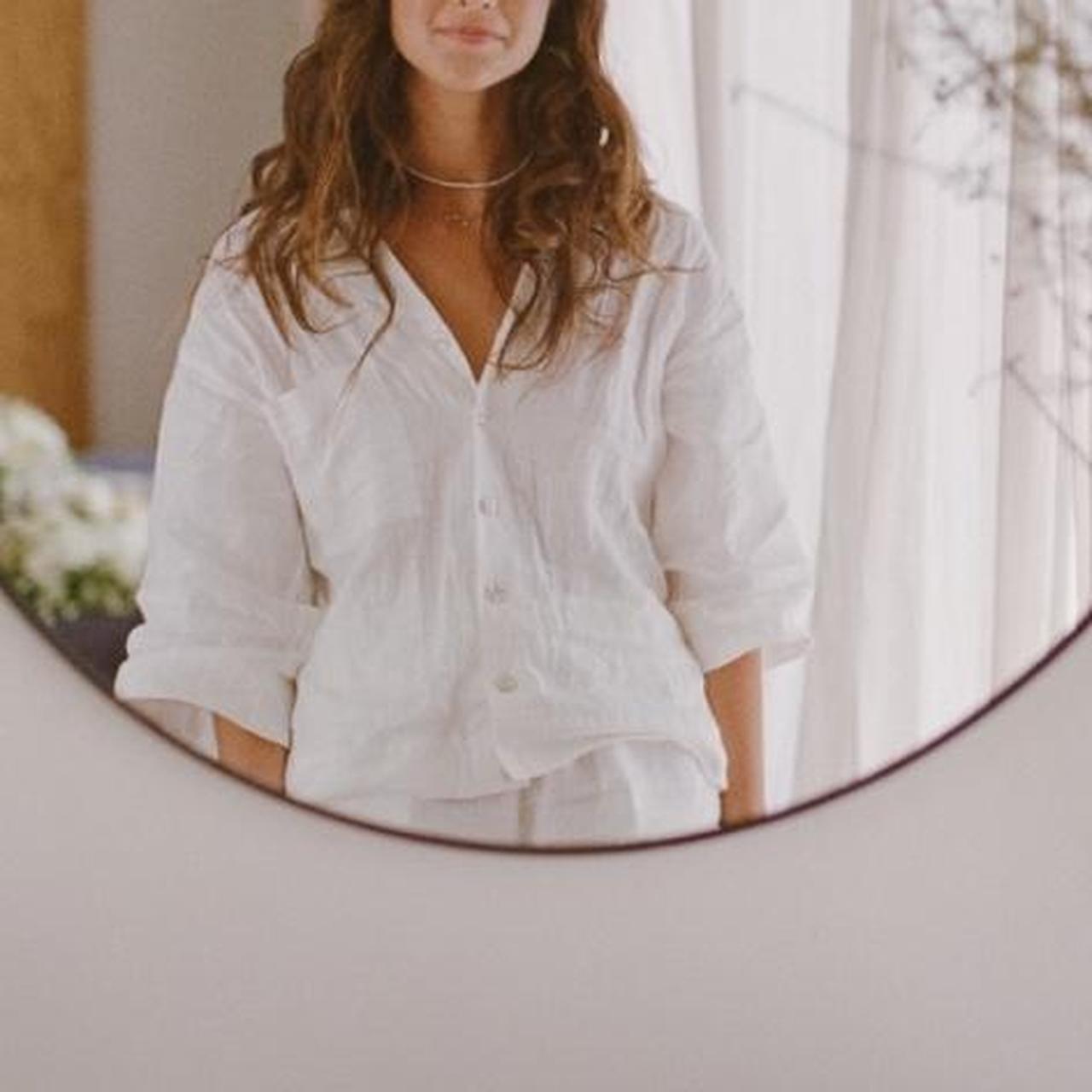 LINEN SET white linen set, matching shirt and... - Depop