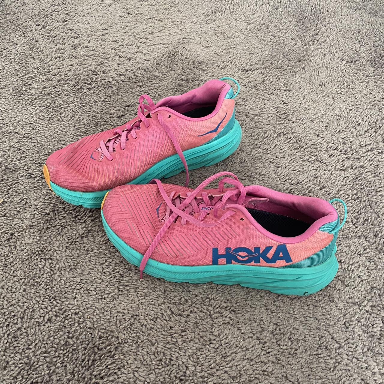 Hokas rincon 3 - pink and aqua colors - some... - Depop