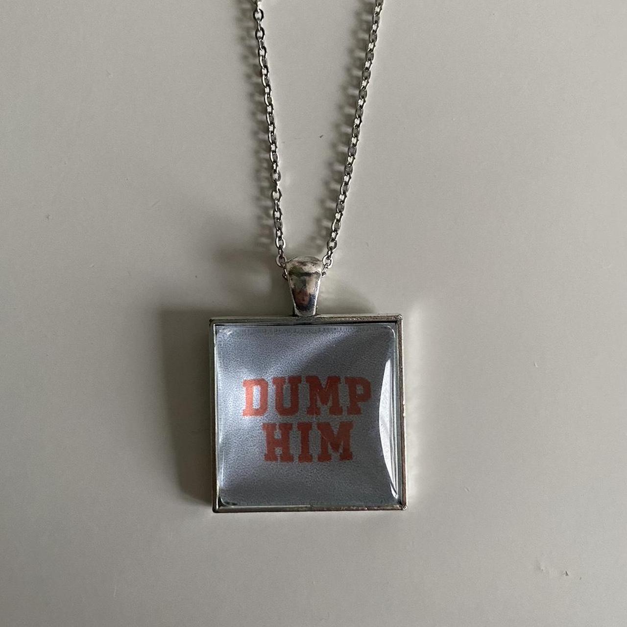 iconic paris hilton ‘dump him’ pendant necklace... - Depop