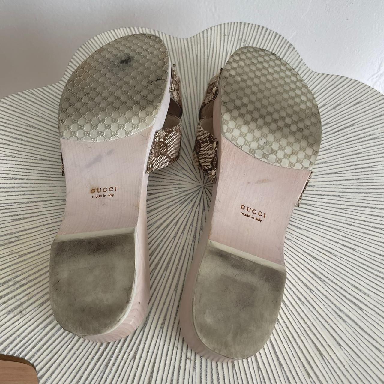 Gucci wood clog sandals size 37, country summer... - Depop