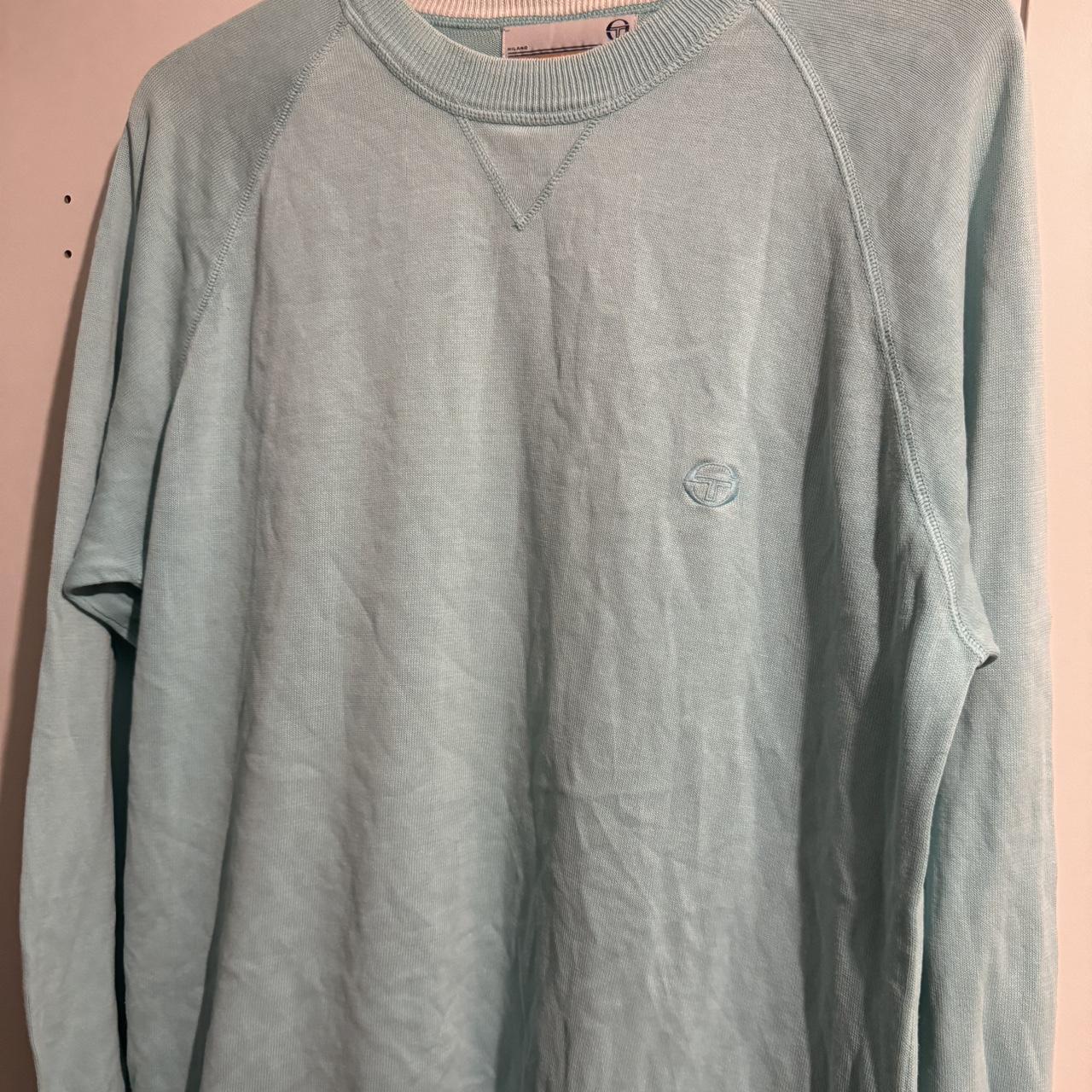 Blue cotton crewneck jumper #sweaterweather - Depop