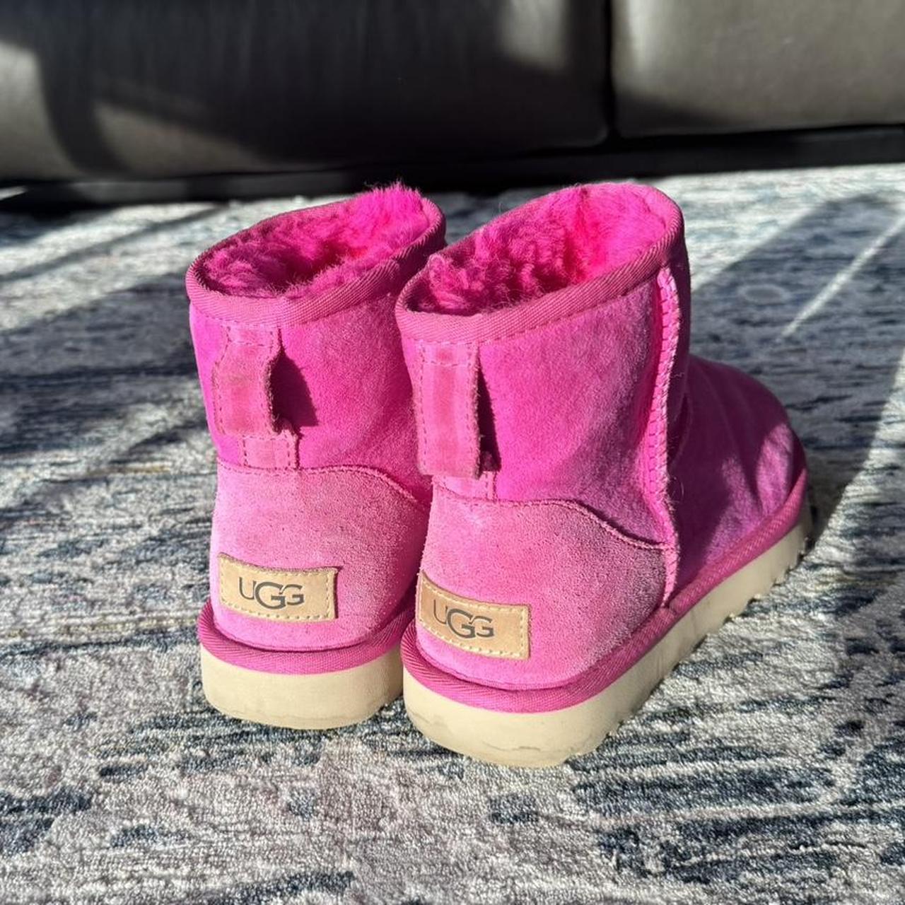 Hot pink Mini Uggs 🩷 so cute! In excellent used... - Depop