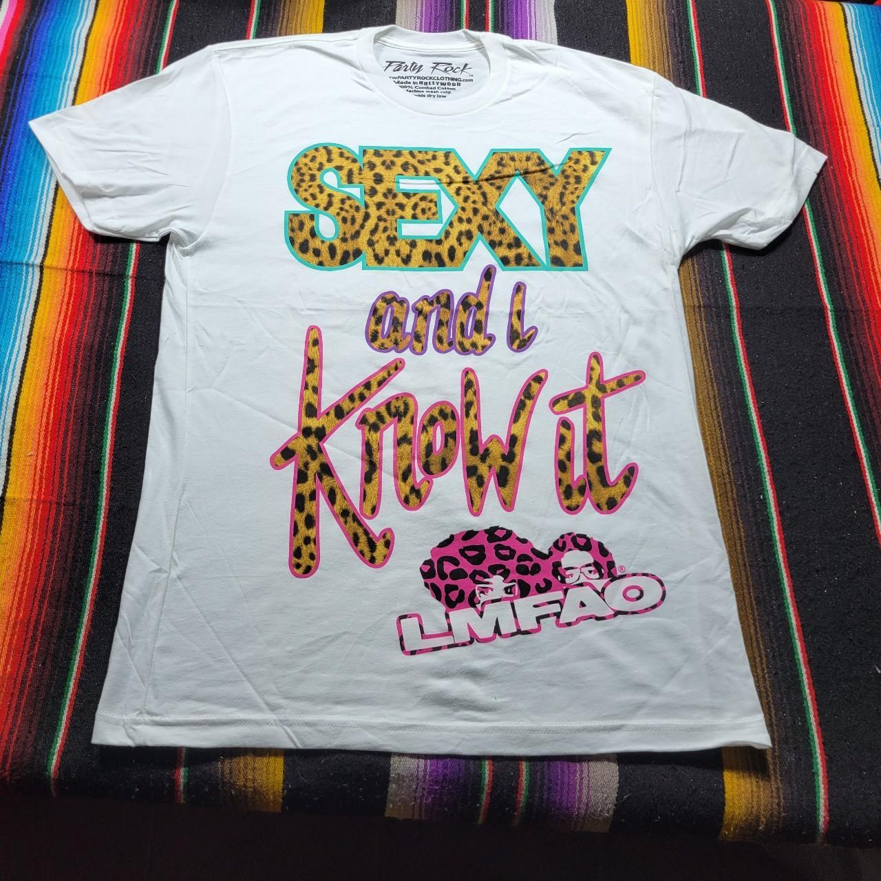 LMFAO Party Rock Clothing Sexy And I Know It T-Shirt... - Depop