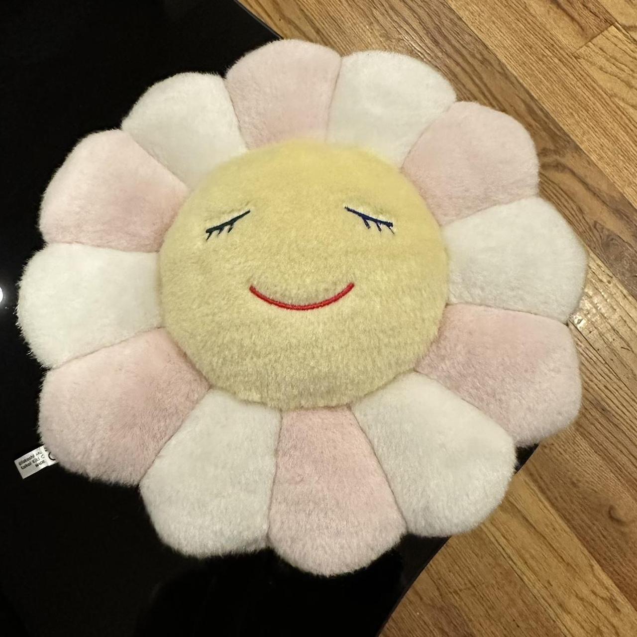 small takashi murakami flower pillow in pink and... - Depop