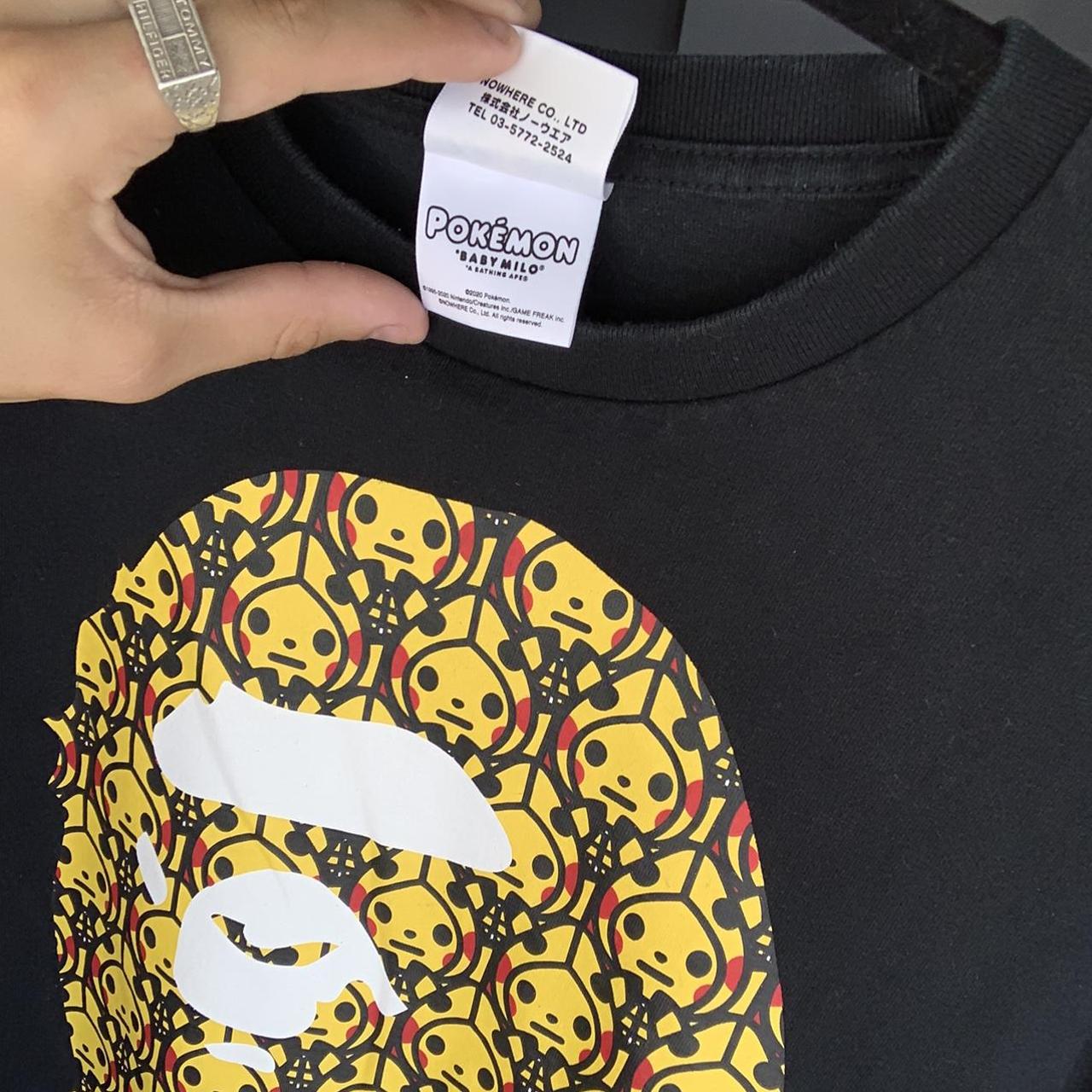 2020 bape Pokémon ape head T-shirt. Has a baby milo... - Depop