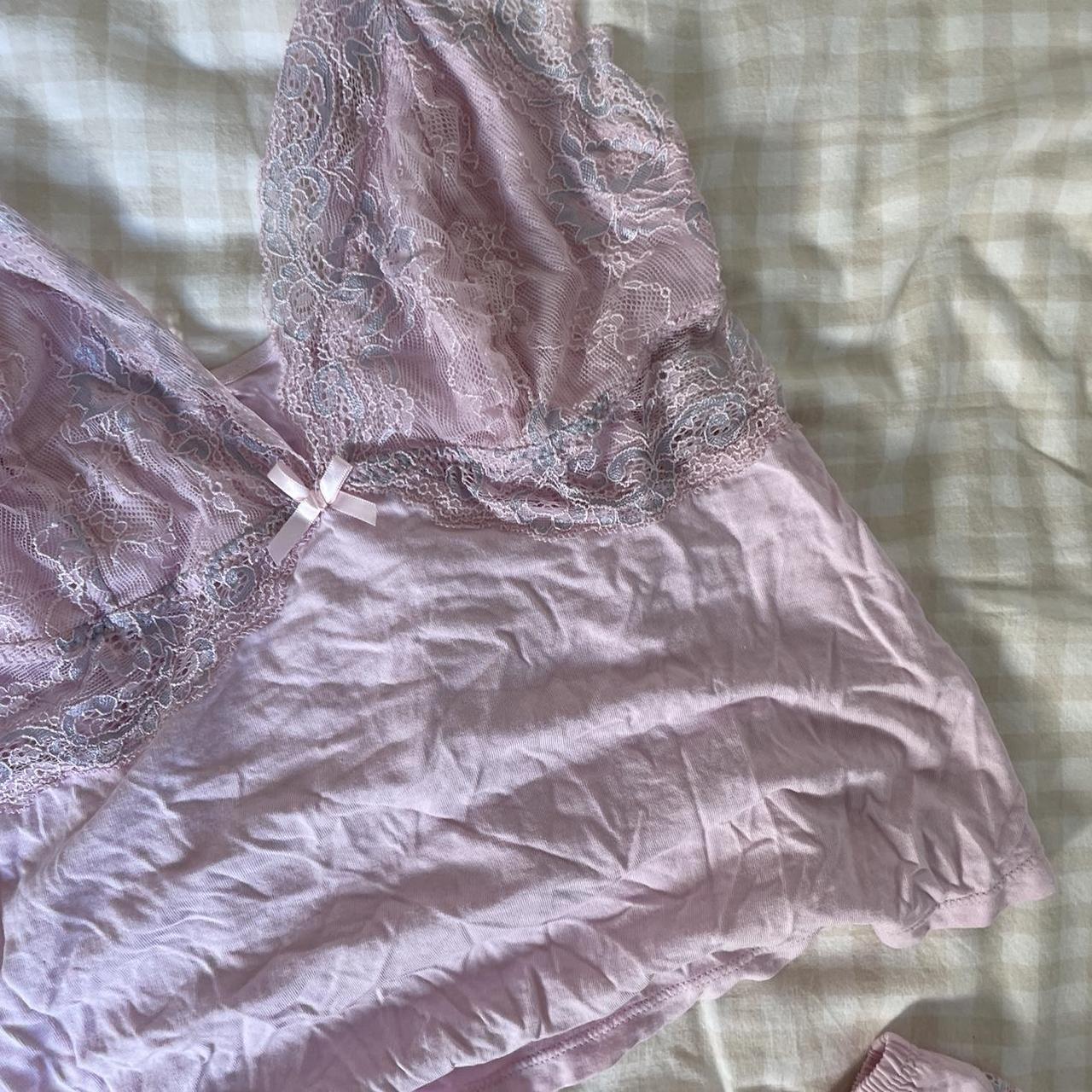 Peter Alexander baby pink and blue lace pyjama set... - Depop