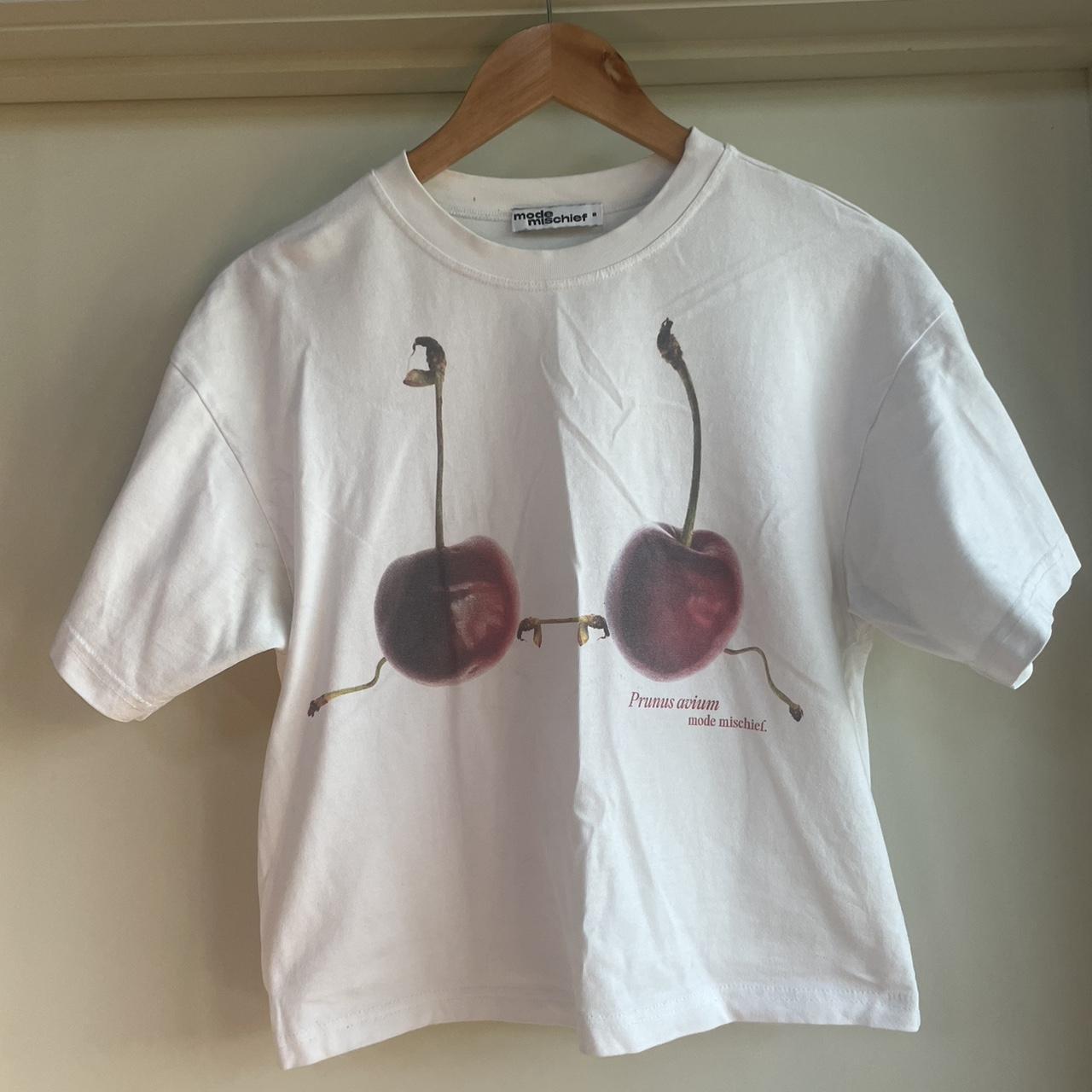 Mode Mischief studios Cherry tee 🍒 Size small but... | Depop