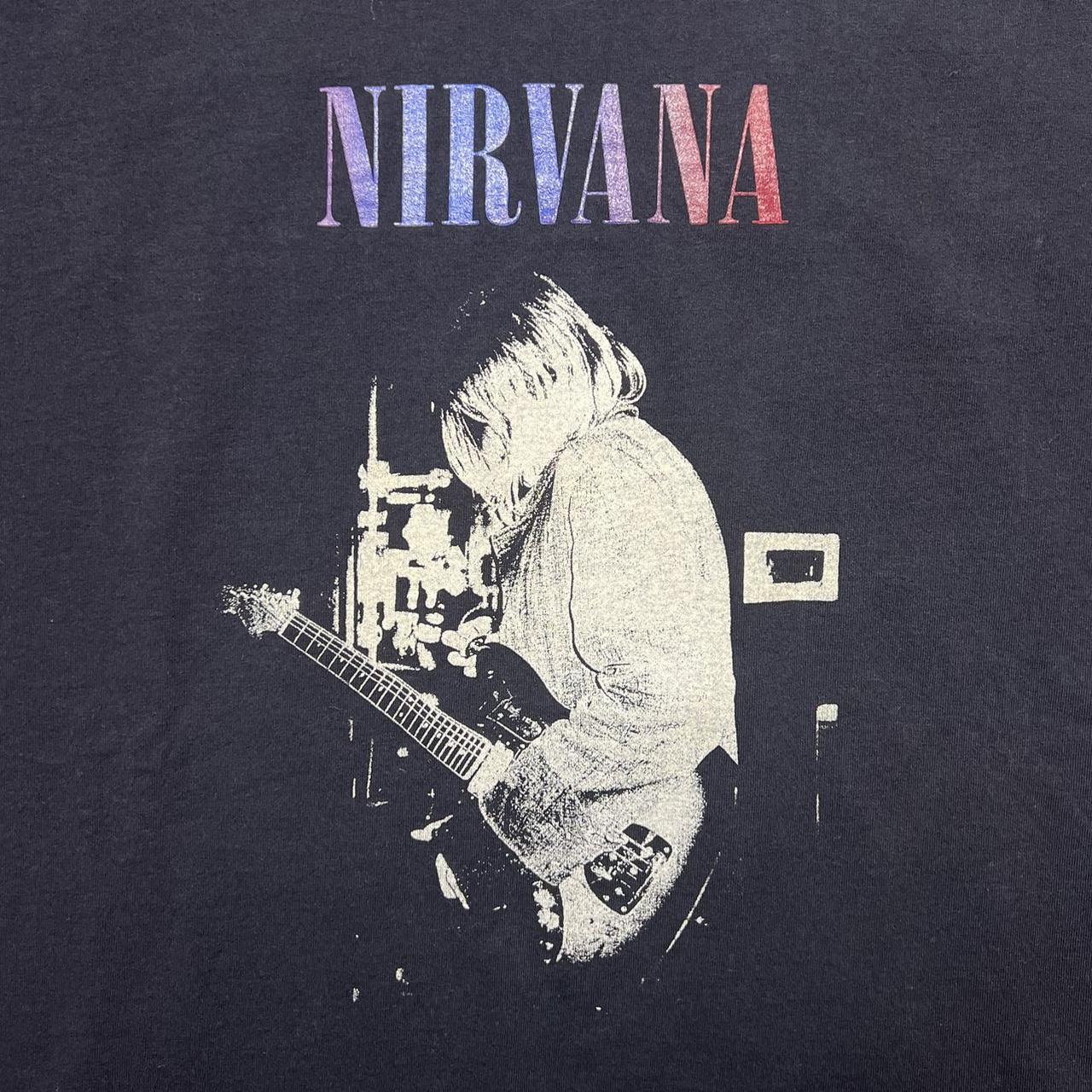 Rare Vintage 90s Nirvana Kurt Cobain Graphic Band... - Depop