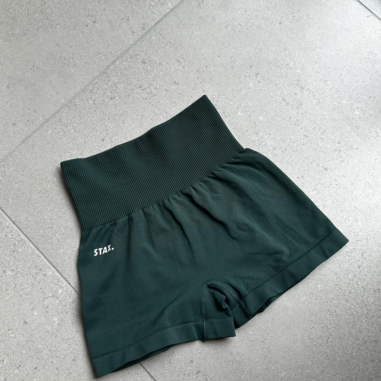 STAX activewear FORREST GREEN SEAMLESS SHORTS - Depop