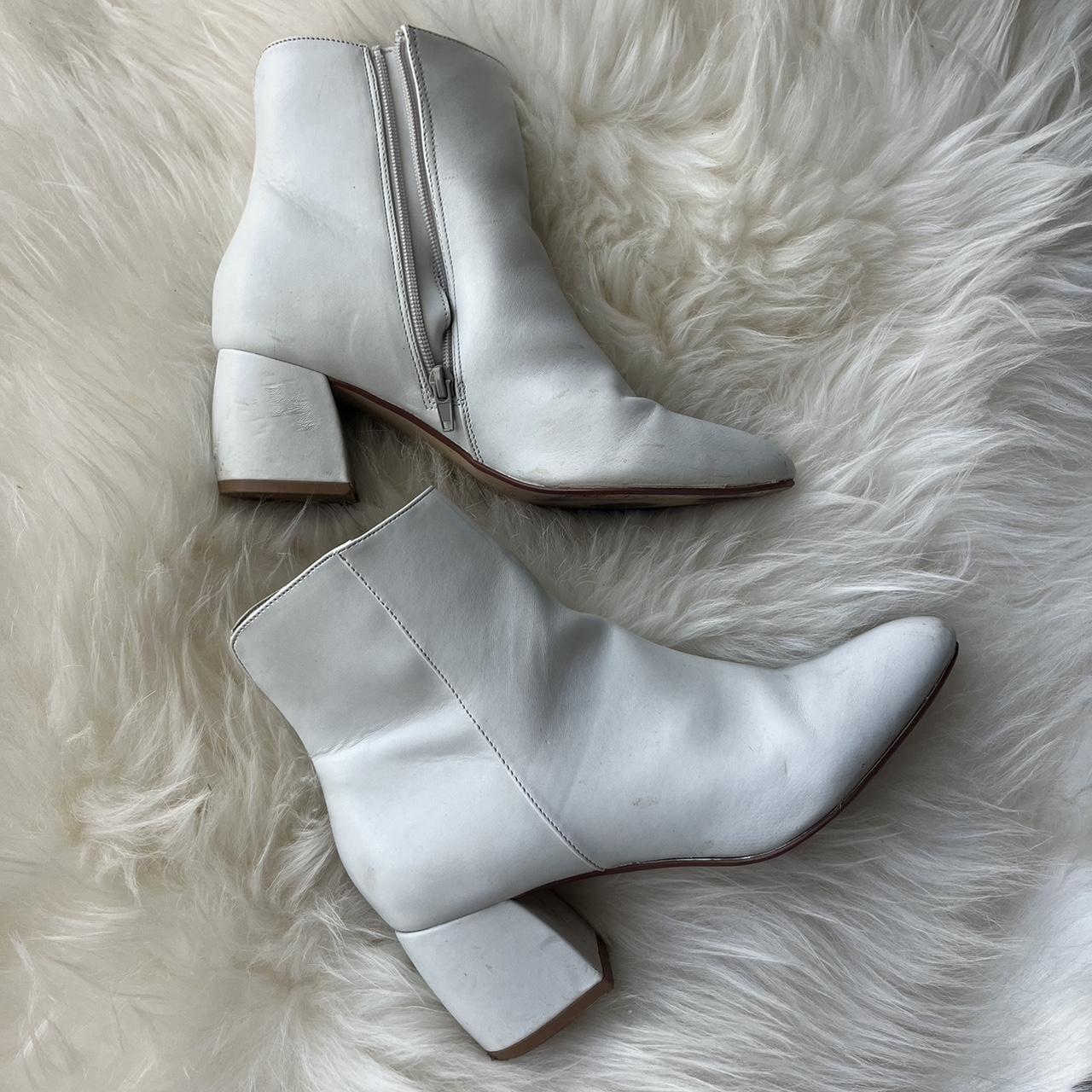 WHITE MINI GOGO BOOTS #gogoboot #whiteboots #retro... - Depop