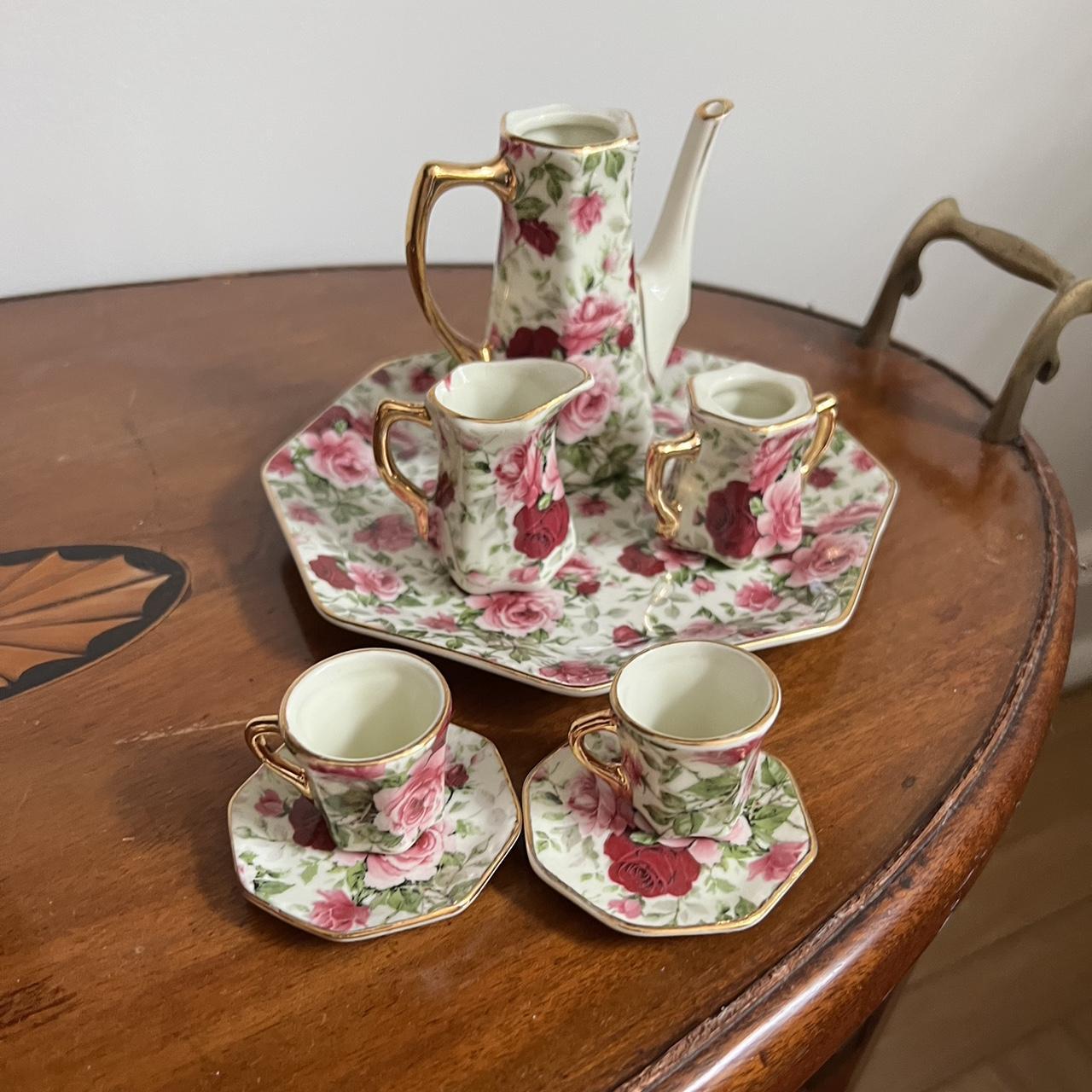 Antique Vintage miniature Tea Set With tea pot,... | Depop