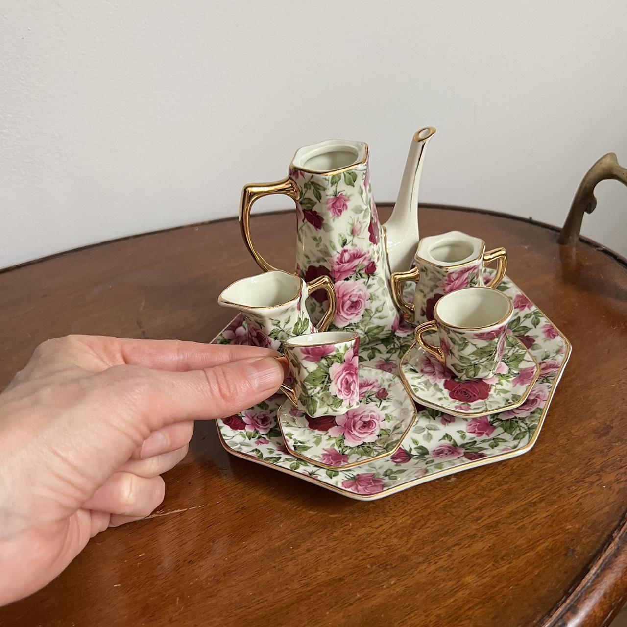 Antique Vintage miniature Tea Set With tea pot,... | Depop