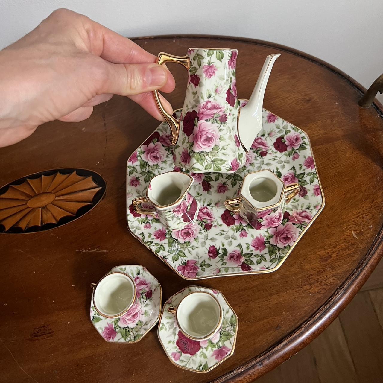 Antique Vintage miniature Tea Set With tea pot,... | Depop
